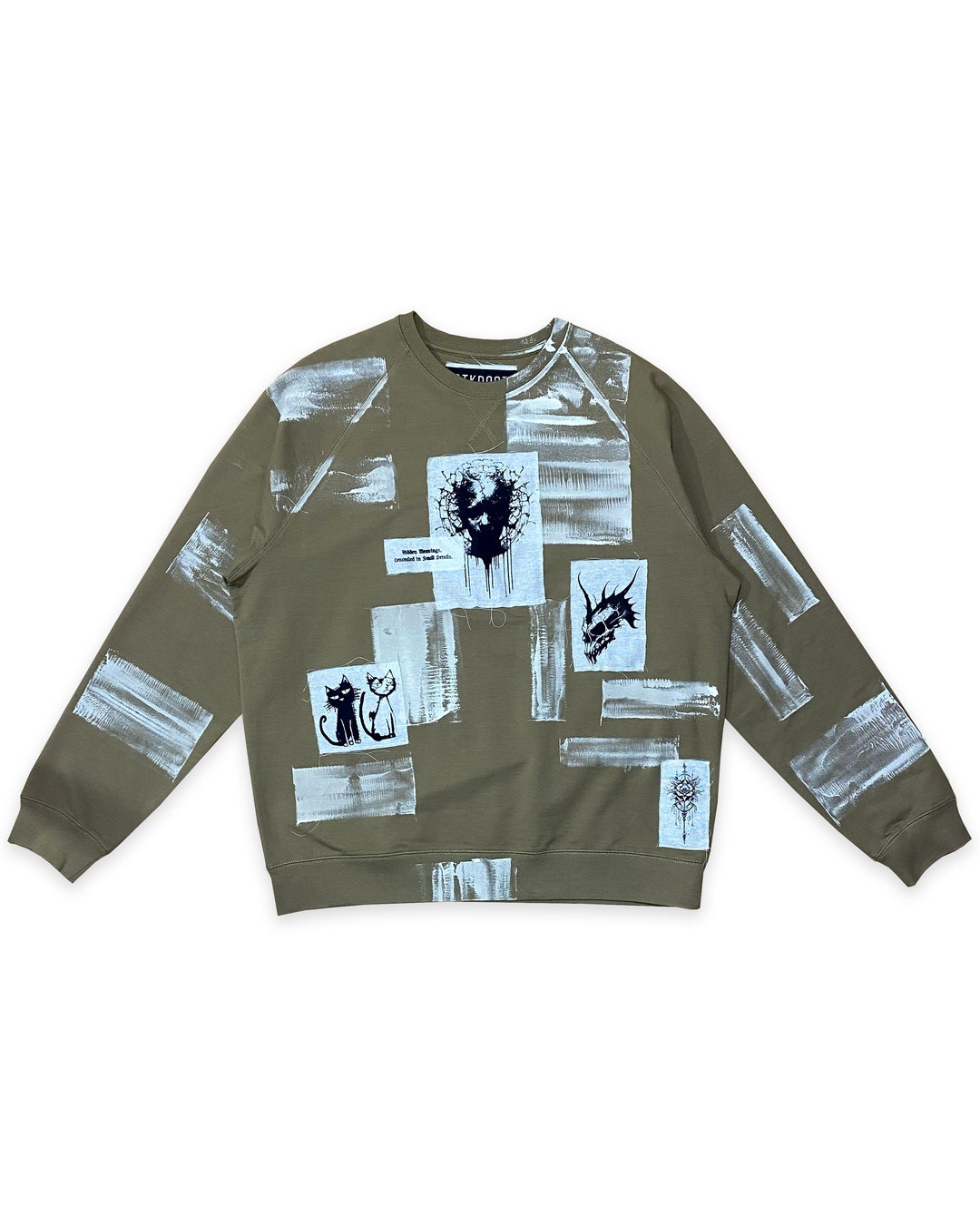 Custom Sweatshirt / Wearable Art Unisex / Handmade Clothing / Unique ...