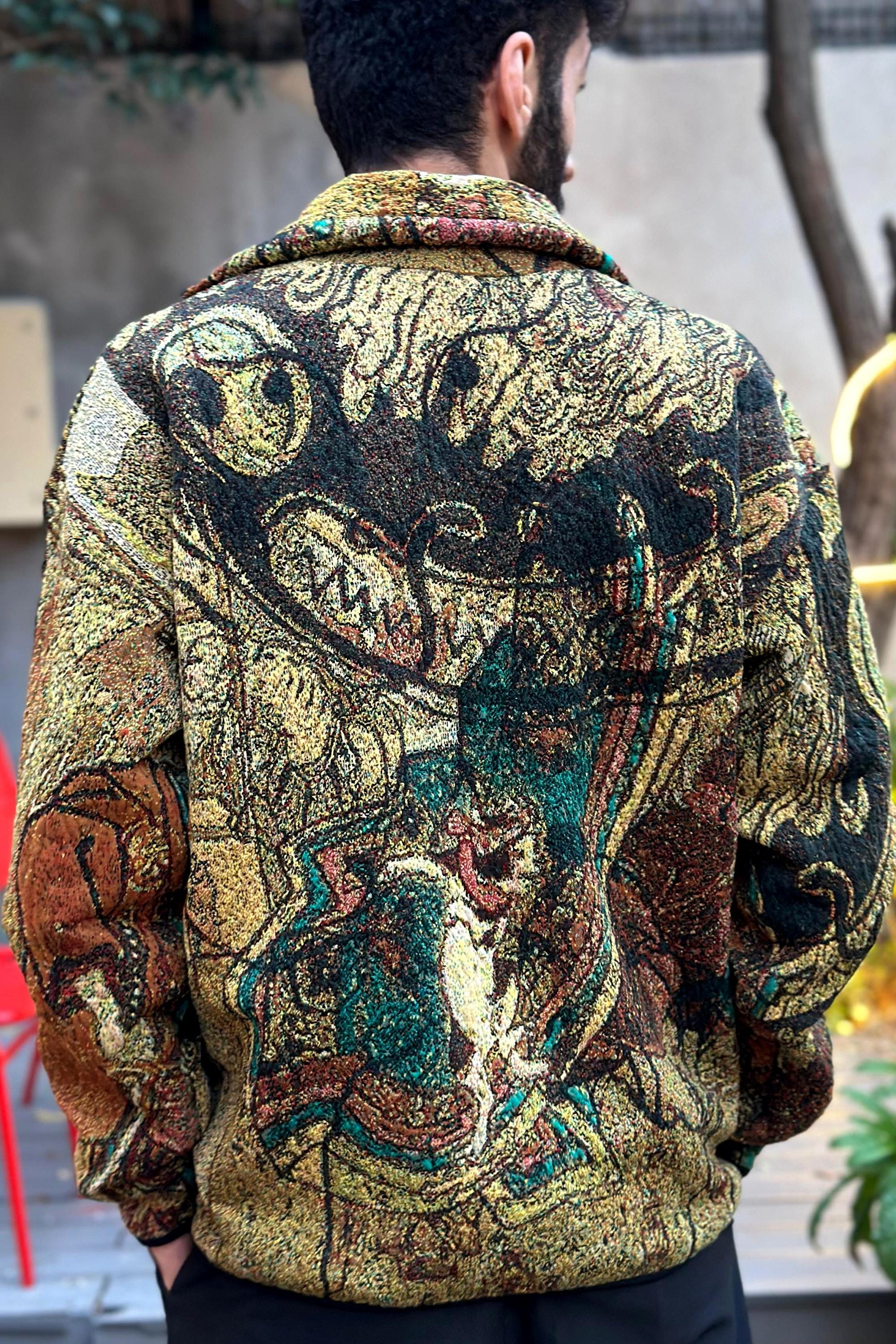Unisex Limited Edition QUILTED JACQUARD Jacket / Wearable Art Clothing ...