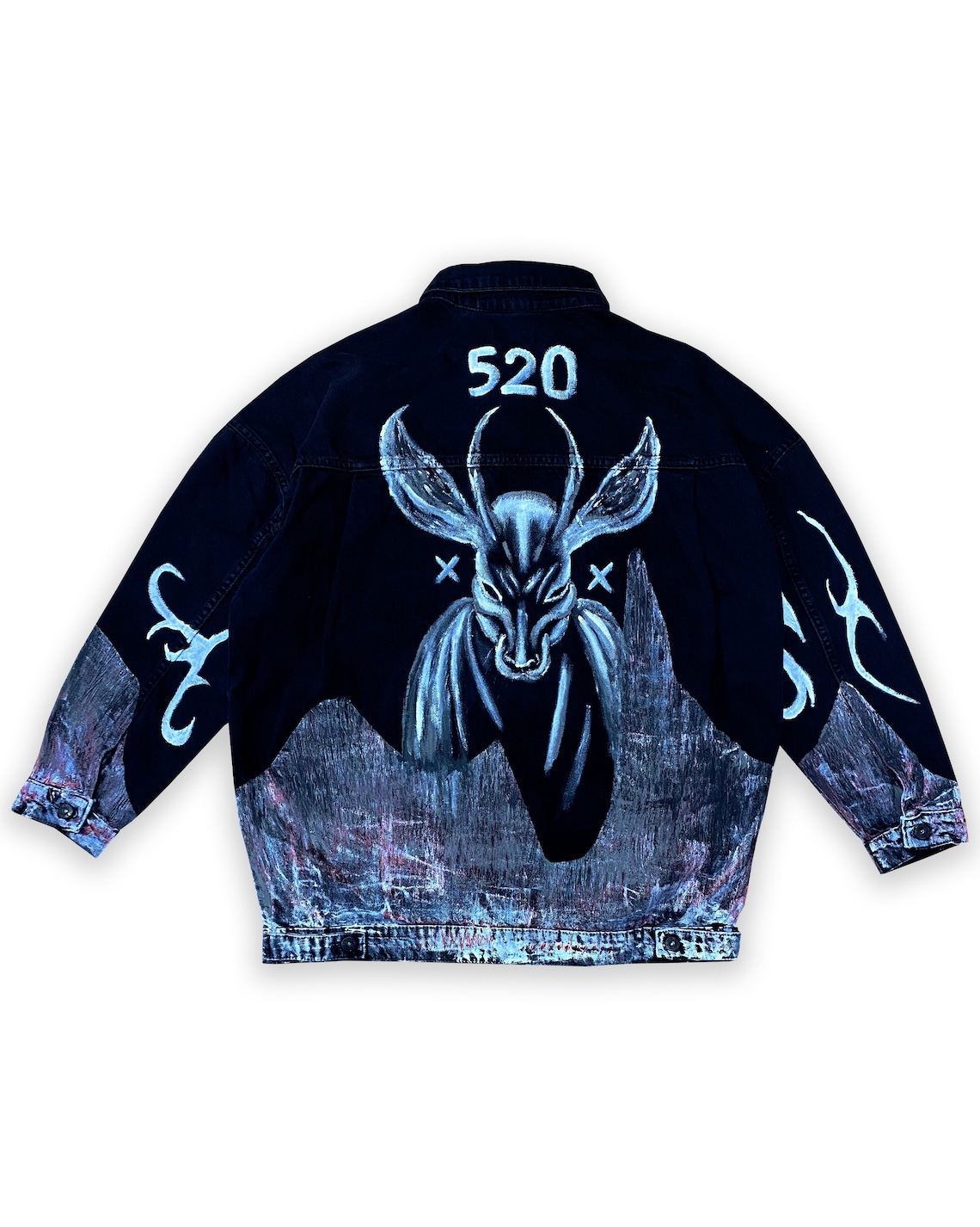 Custom Denim Jacket Handmade Painting Unisex / Wearable Art Clothing ...