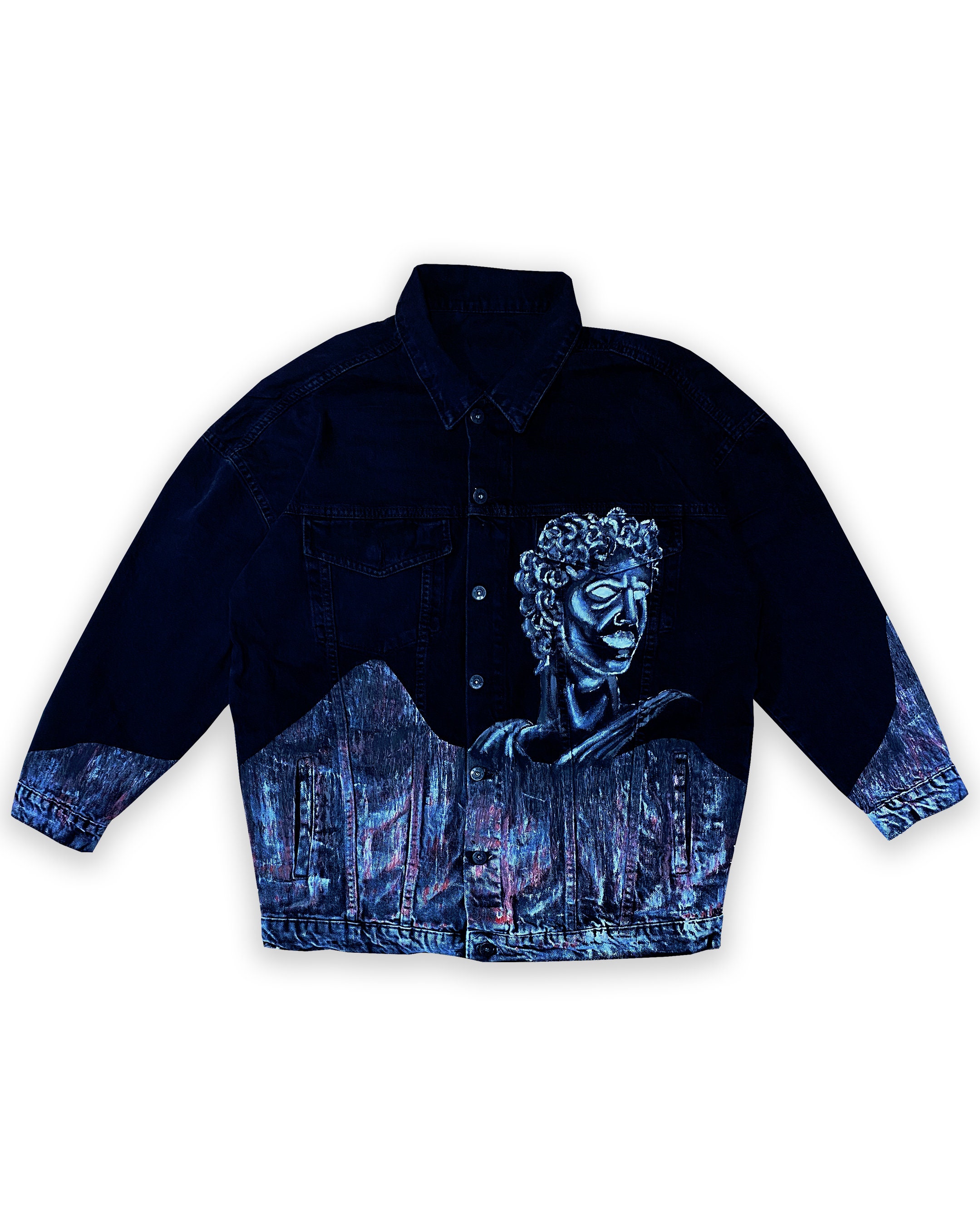 Custom Denim Jacket Handmade Painting Unisex / Wearable Art Clothing ...