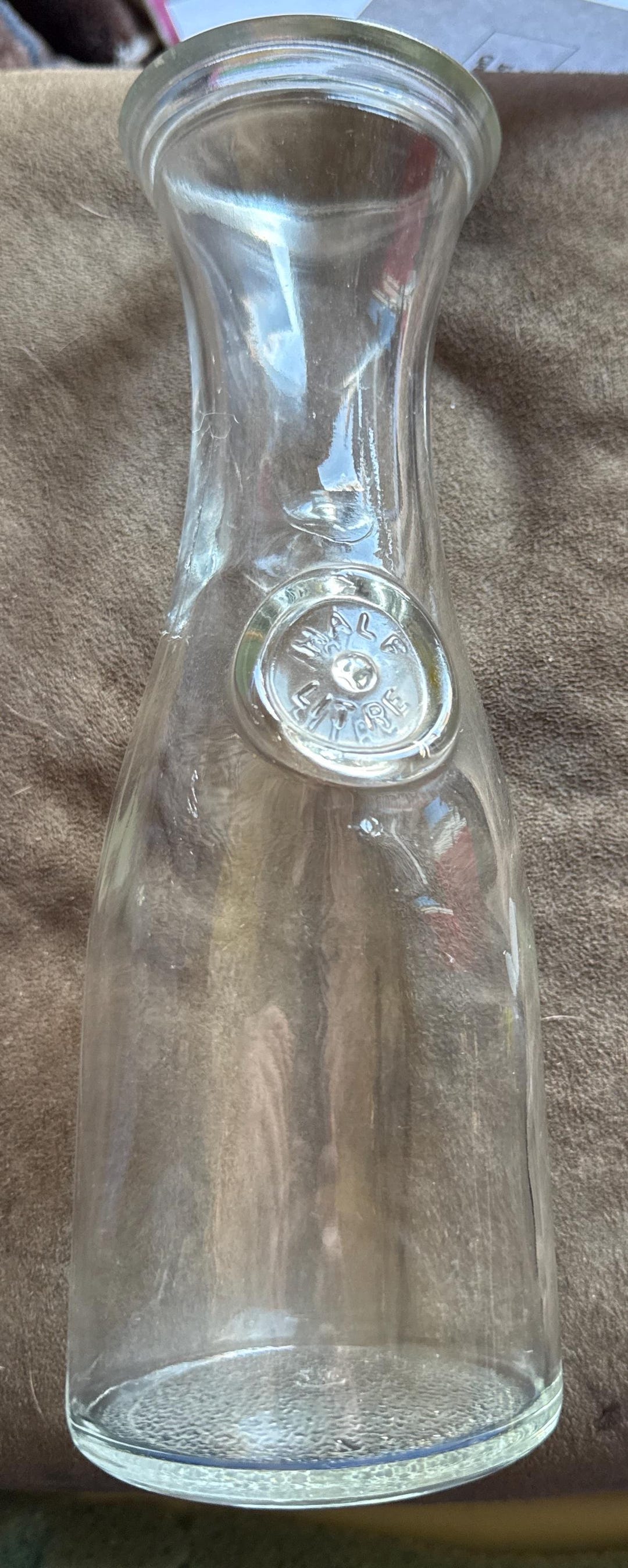 Vintage Clear Half Liter Milk Bottle Anchor Hocking Carafe - Etsy