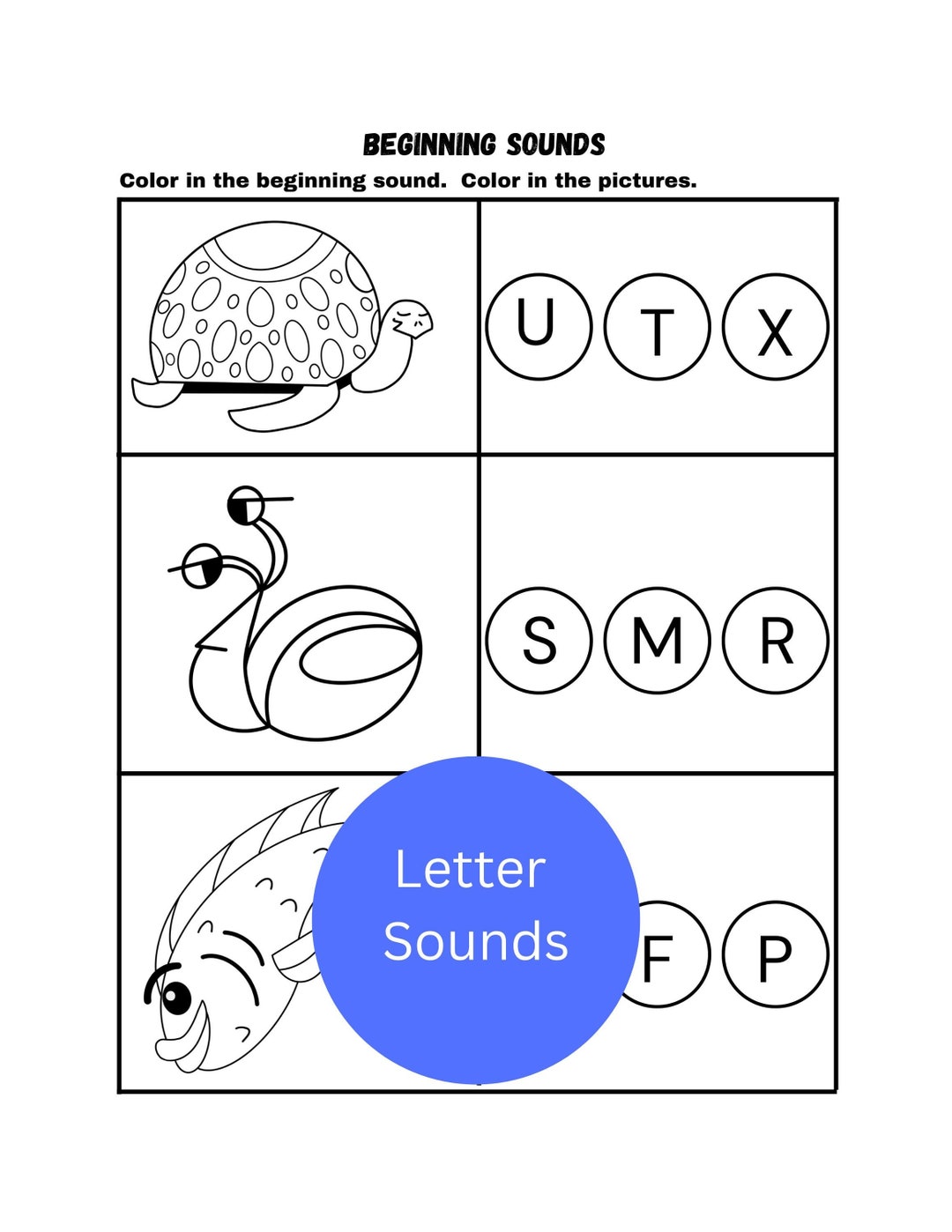 Pond Critters EDUCATIONAL PRINTABLE DOWNLOADS for Preschoolers, Letter ...