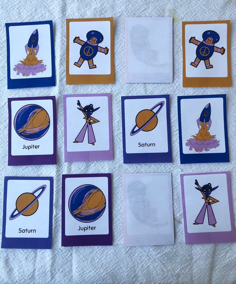 SPACE FUN MEMORY Matching Game, Memory Cards Diy, Cutting Skills ...