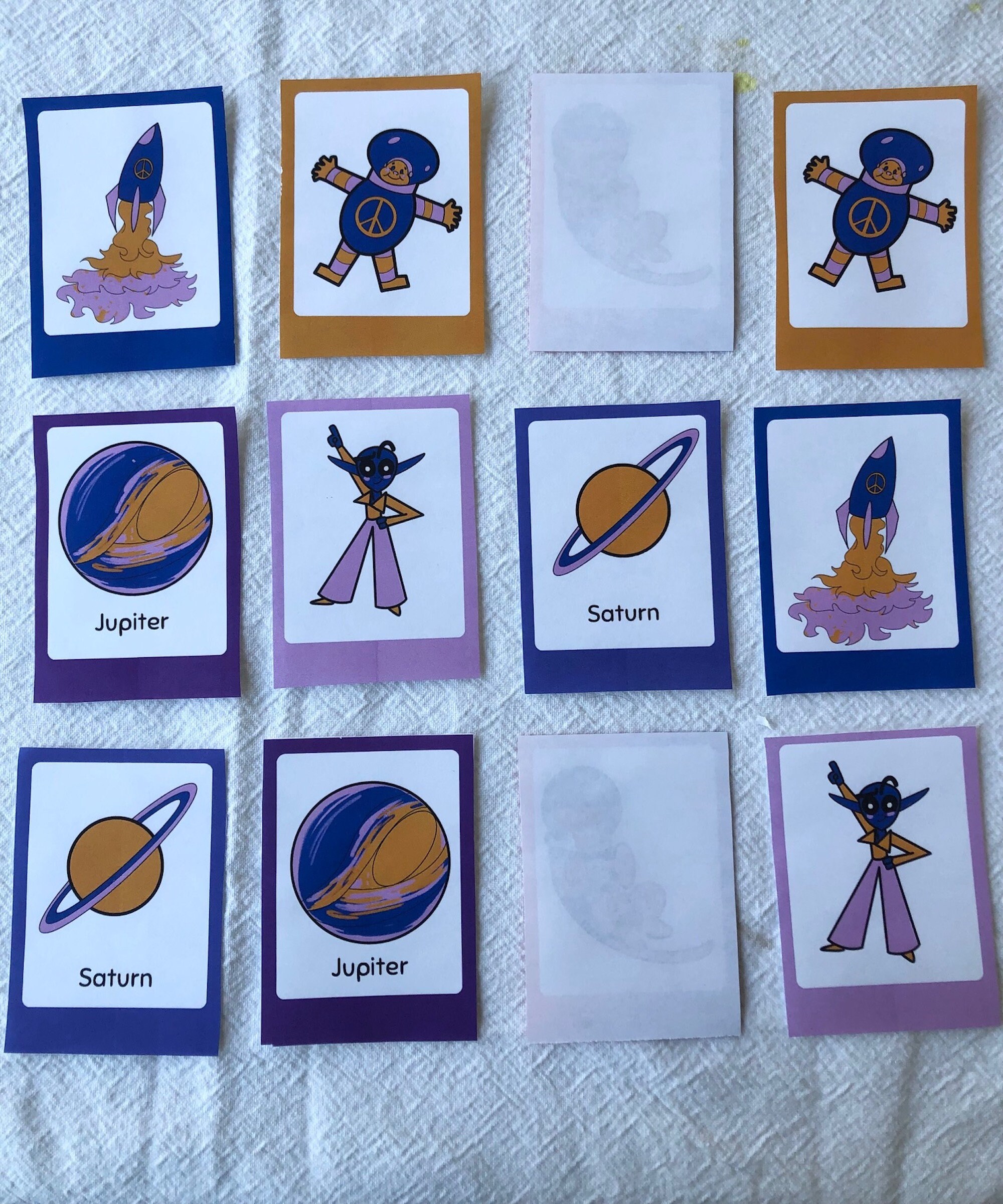 SPACE FUN MEMORY Matching Game, Memory Cards Diy, Cutting Skills ...