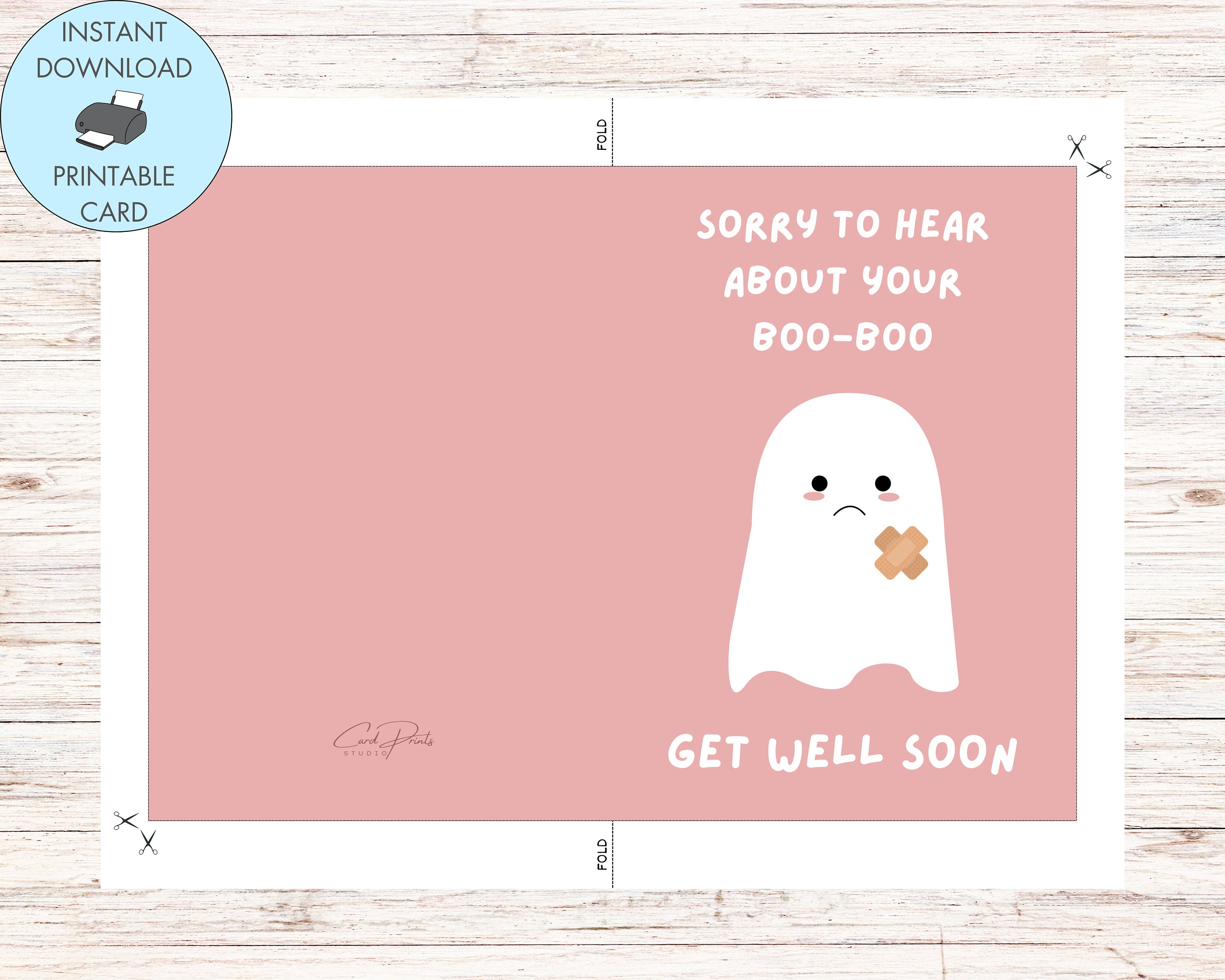 Printable Get Well Soon Card, Cute Get Well Soon Card for Her Instant ...