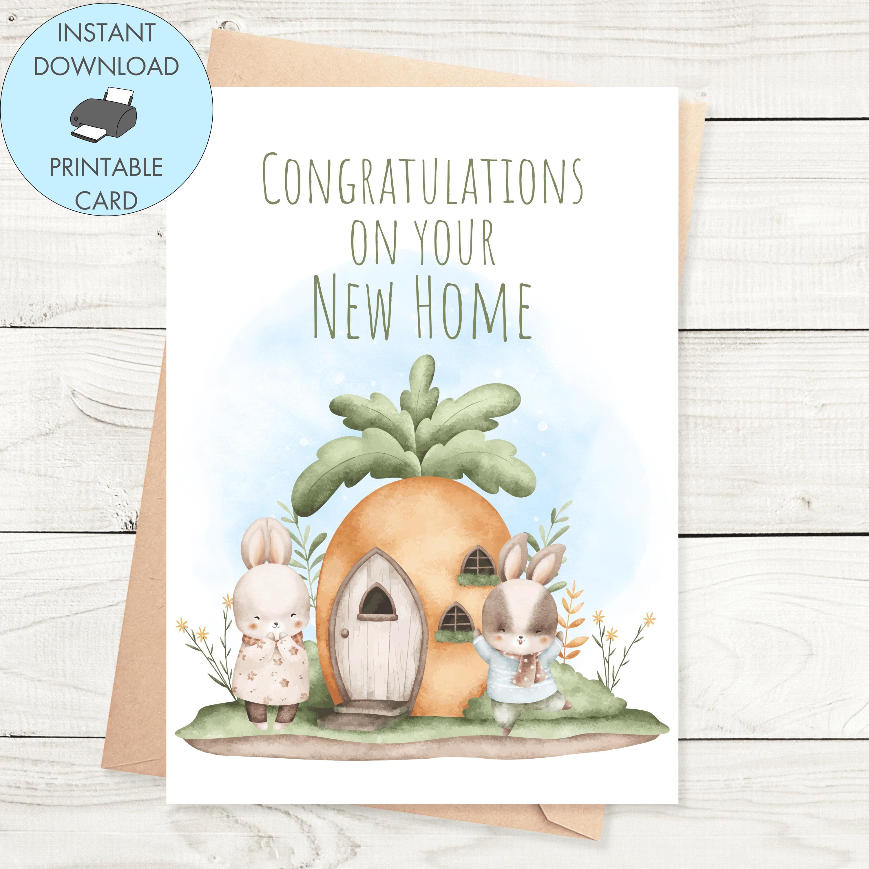 Printable New Home Card Congratulations on Your New Home, Instant ...