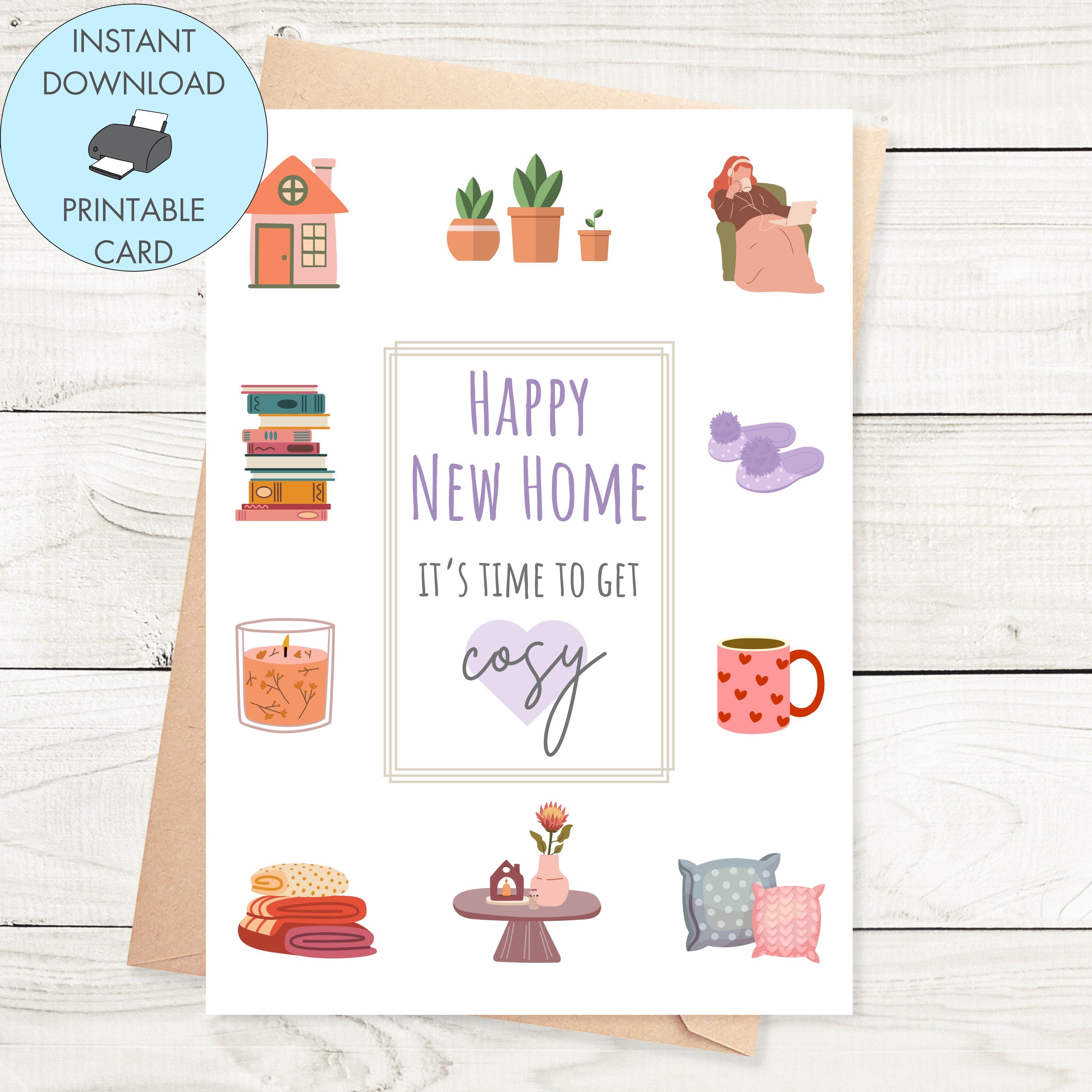 Printable New Home Card, Instant Download Happy New Home It's Time to ...