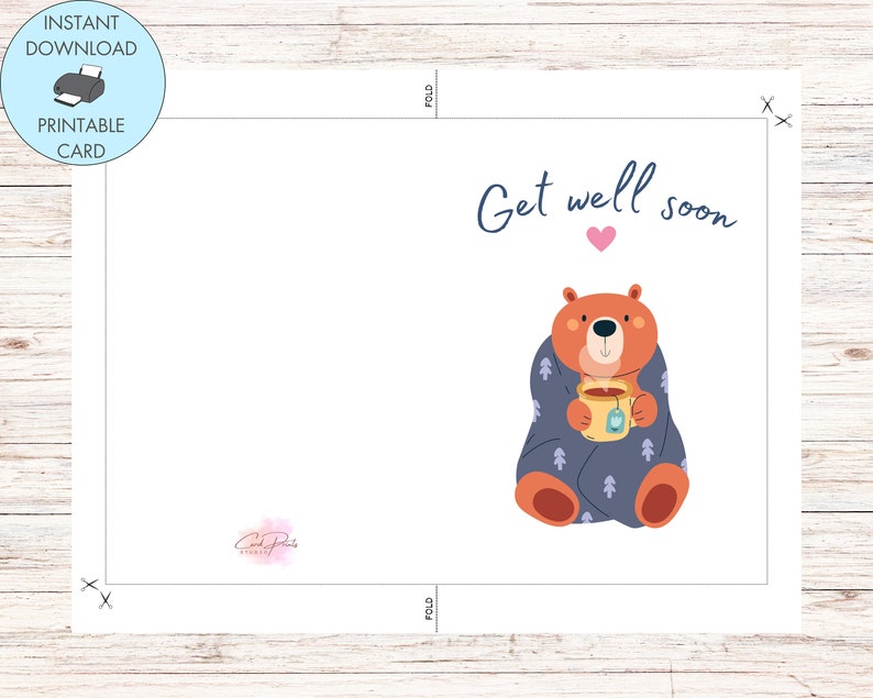 Printable Get Well Soon Card for Her Instant Download Get Well Soon ...