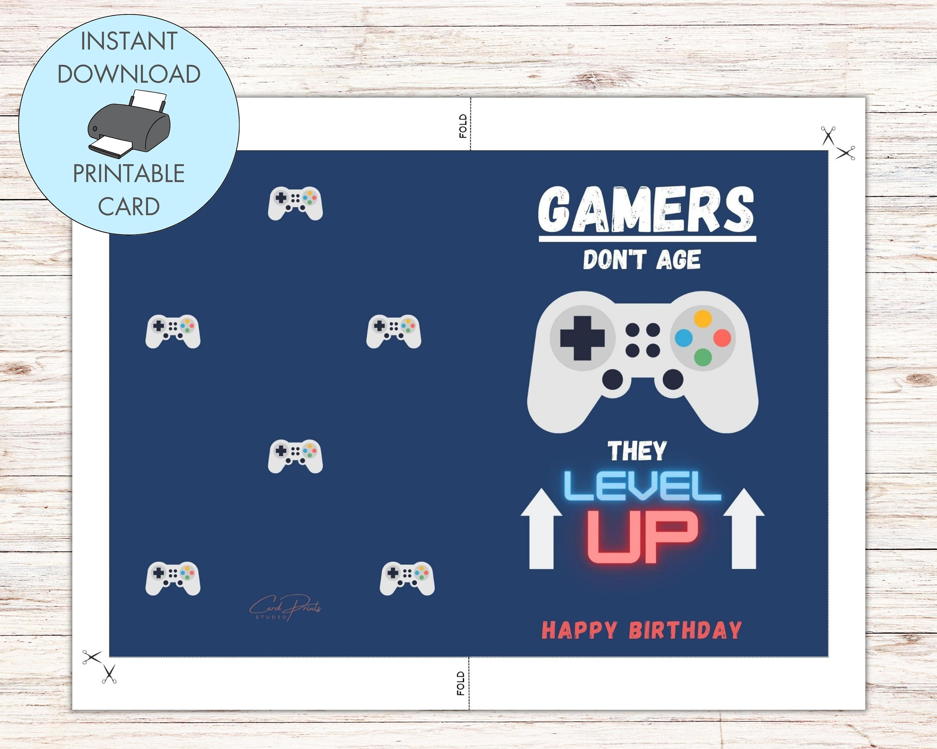 Printable Happy Birthday Card for Gamers Gaming Birthday Card - Etsy UK