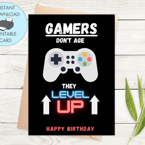 Nintendo Birthday Card - Etsy