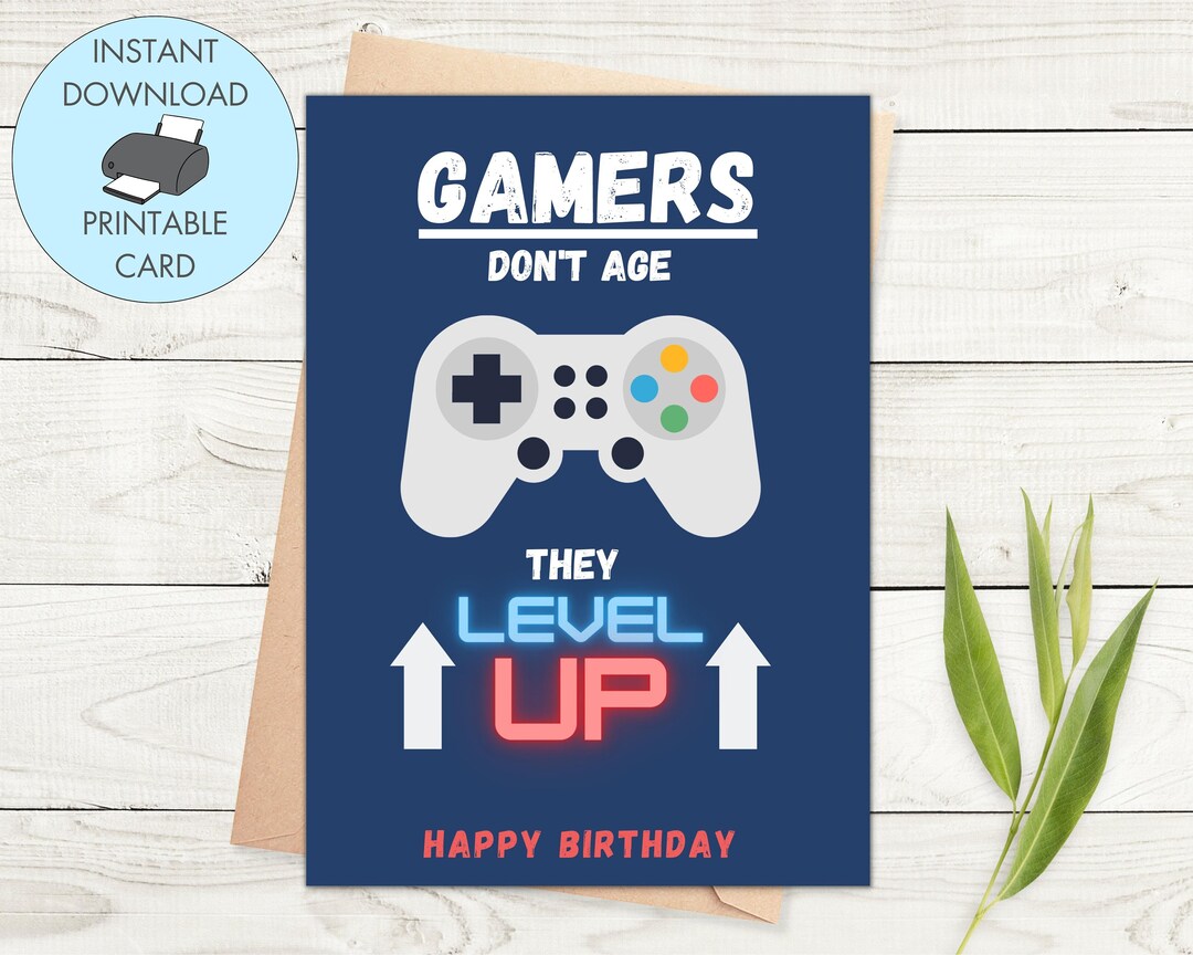 Printable Happy Birthday Card for Gamers Gaming Birthday Card - Etsy UK