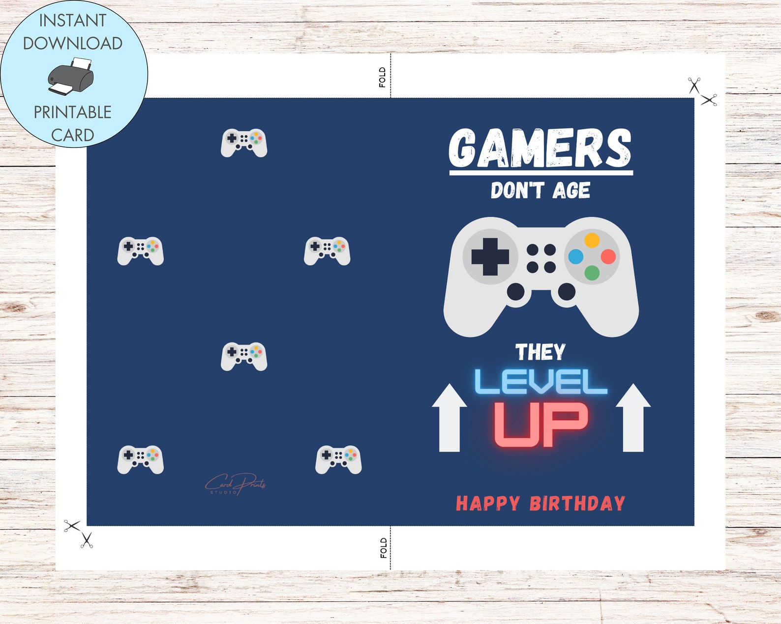 Printable Happy Birthday Card for Gamers, Gaming Birthday Card ...