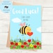 Printable Good Luck Card Bee, I Bee-lieve in You, Printable Motivation ...