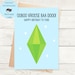 Printable Sims Happy Birthday Card Plumbob, Sims Instant Download Card ...