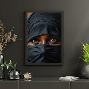 Islamic Art Niqab Muslim Woman Islamic Art Beautiful Art Printable Wall ...