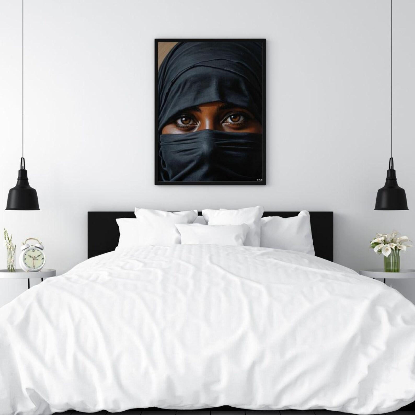 Islamic Art Niqab Muslim Woman Islamic Art Beautiful Art Printable Wall ...
