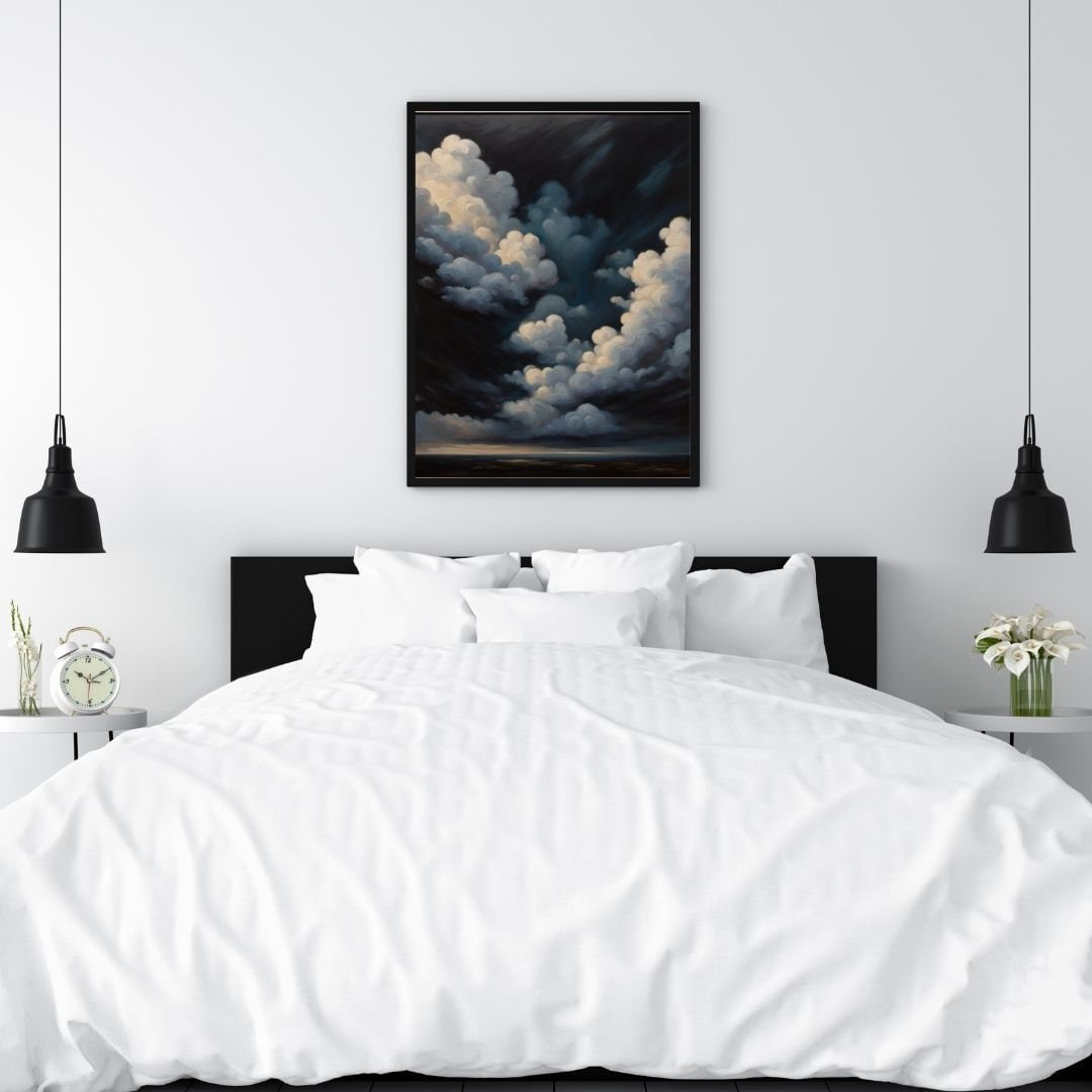 Moody Clouds Gloomy Moody Decor Cloud Art Print Dark Moody Decor Cloud Art Mysterious Digital ...