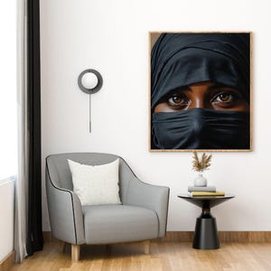 Islamic Art Niqab Muslim Woman Islamic Art Beautiful Art Printable Wall ...