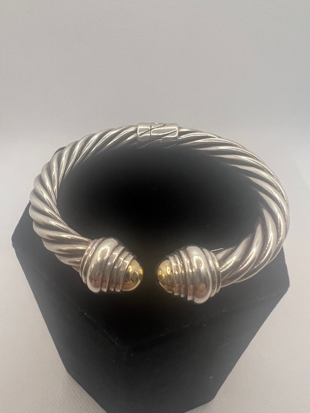 Sterling Silver and 14k Stamped Ladies Bracelet - Etsy