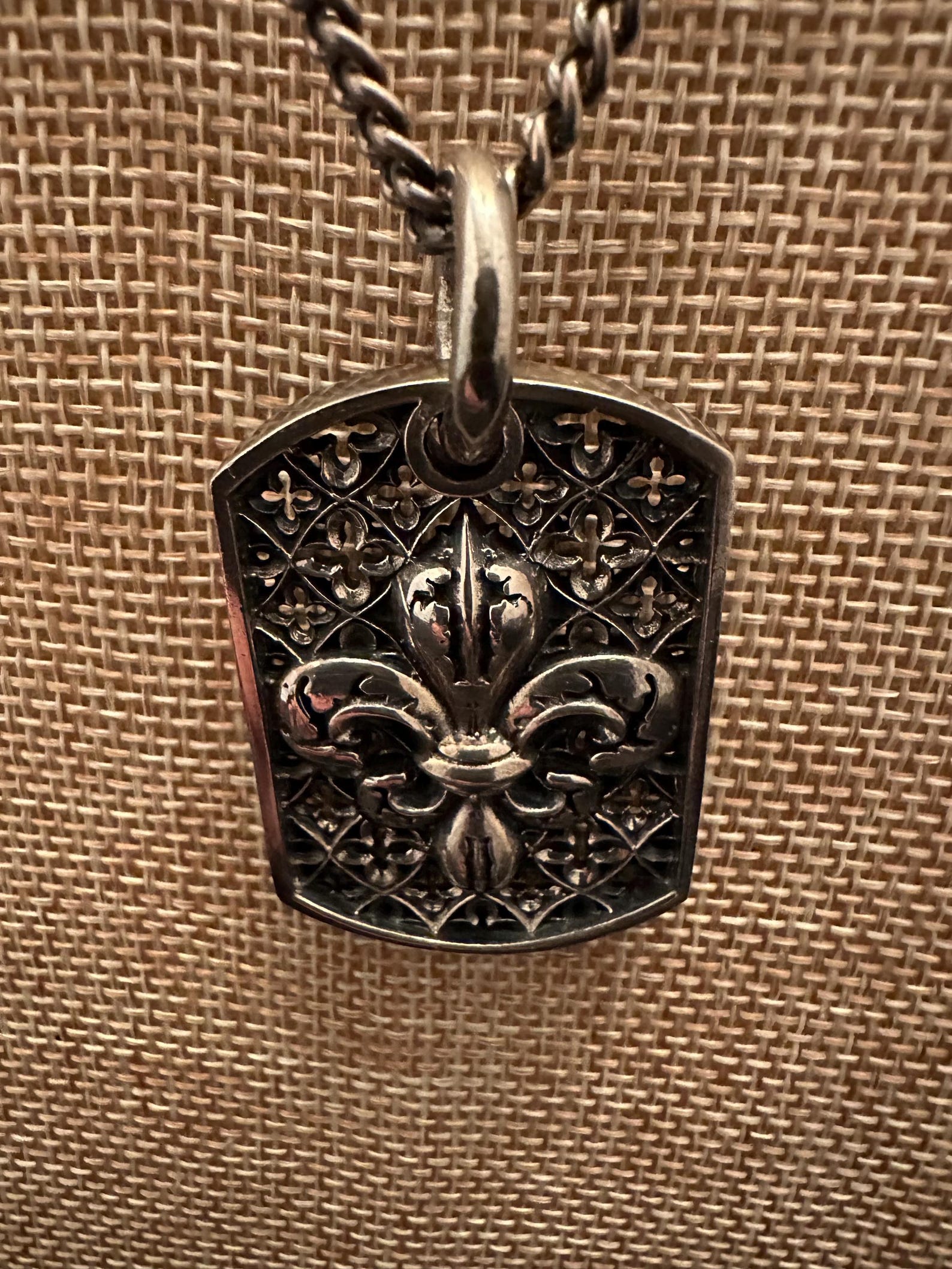 King Baby Fleur Lis Relic Dog Tag, 925 Sterling Silver - Etsy