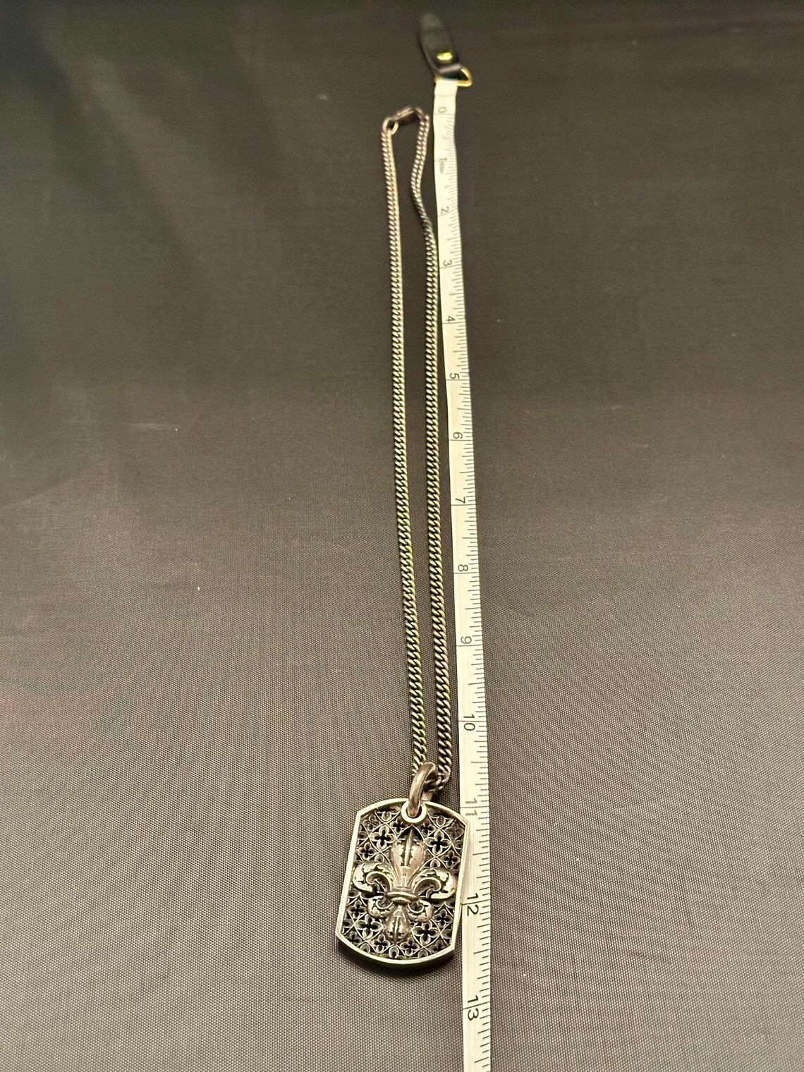 King Baby Fleur Lis Relic Dog Tag, 925 Sterling Silver - Etsy