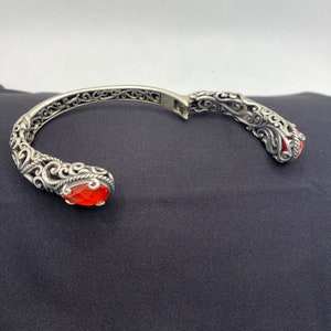 Carolyn Pollack Signature, 925 Sterling Silver, Red Coral Hinged ...