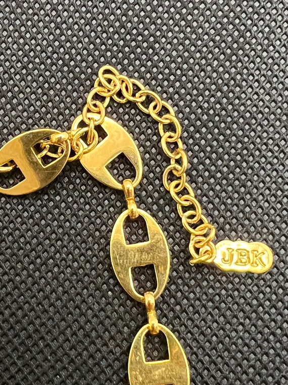 Jackie Kennedy, Stamped JBK, Gold Tone Necklace - Gem