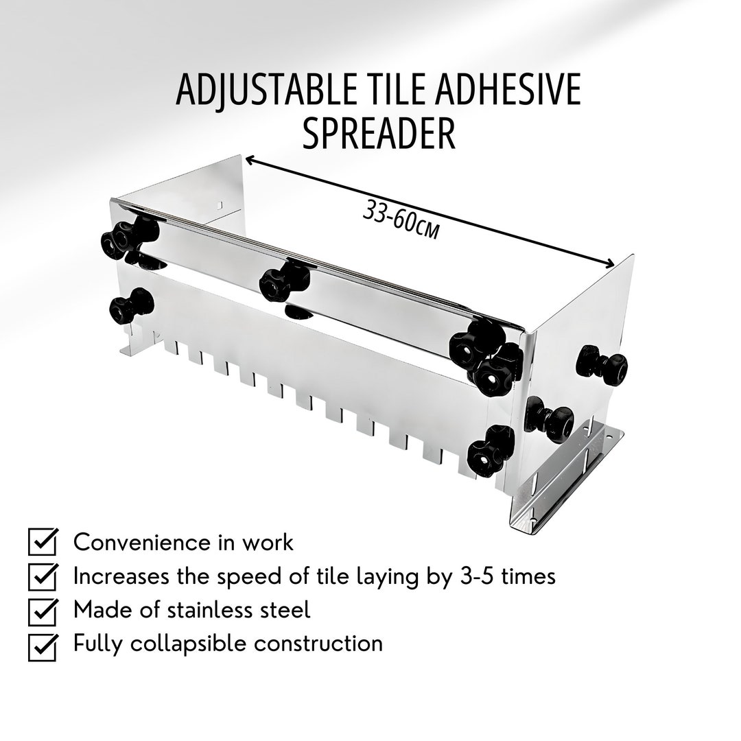 Adjustable Trowel Box Stainless Steel Trowel Tool Teeth 12x12mm/0.47x0 ...
