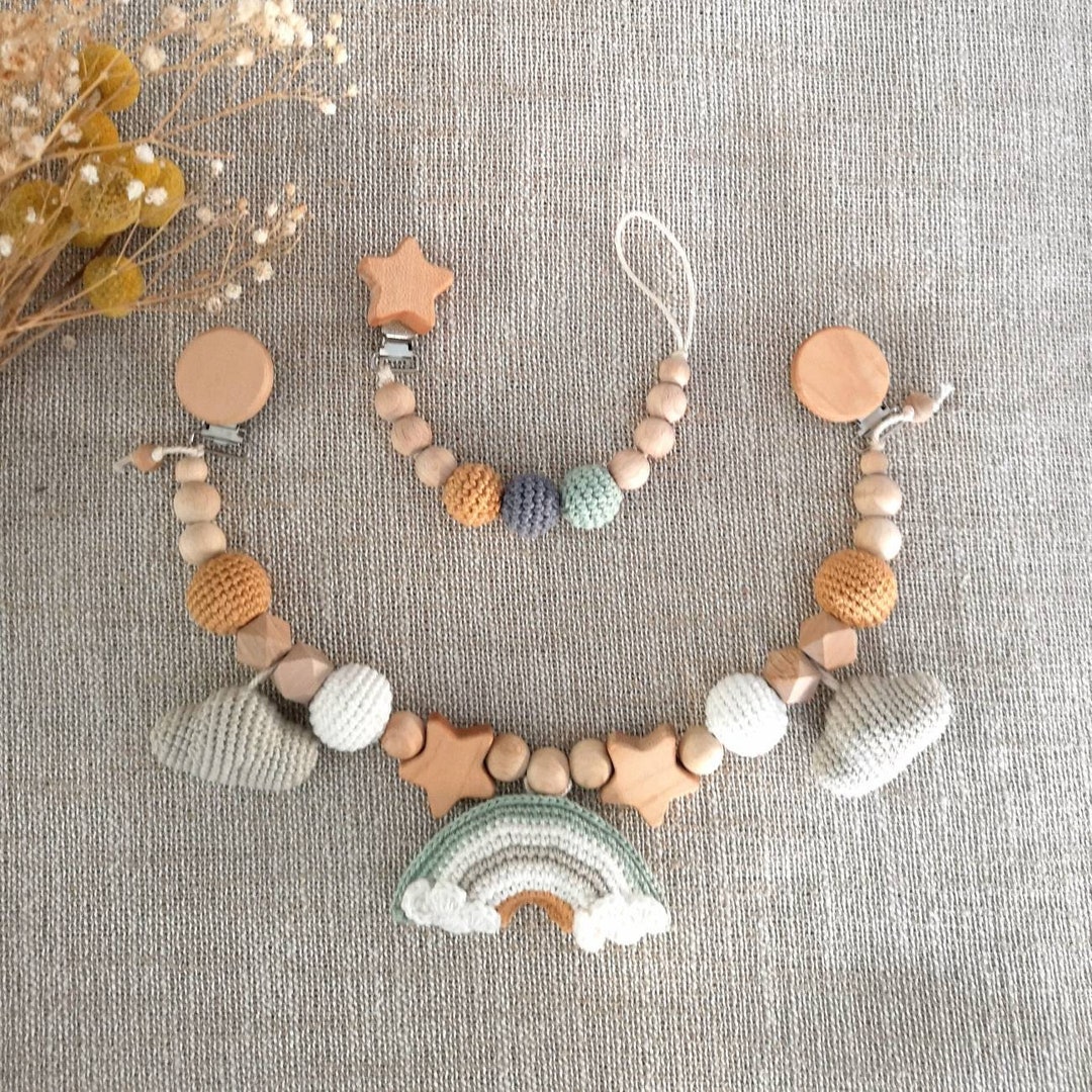 Amigurumi Pram Chain Rainbow, Maxi-cosi Pendant, Baby Seat Pendant ...