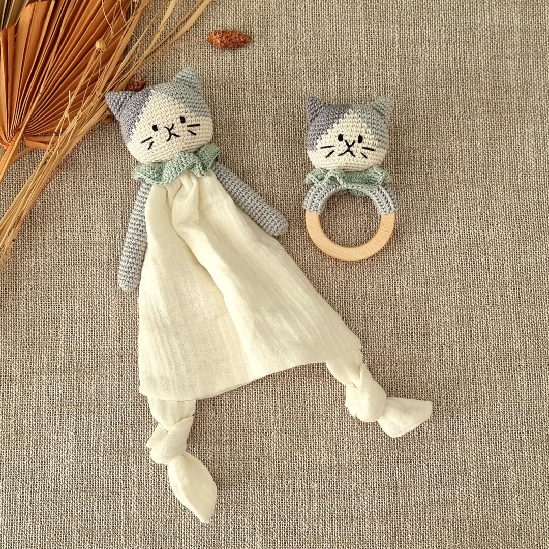 Amigurumi Cuddly Toy Cat, Rattle Cat - Etsy