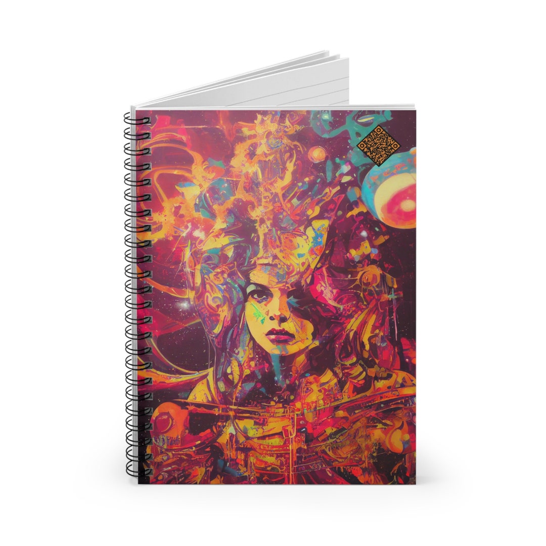 Space Queen Spiral Notebook Fantasy Illustration, Cosmic Vibes, Moebius ...