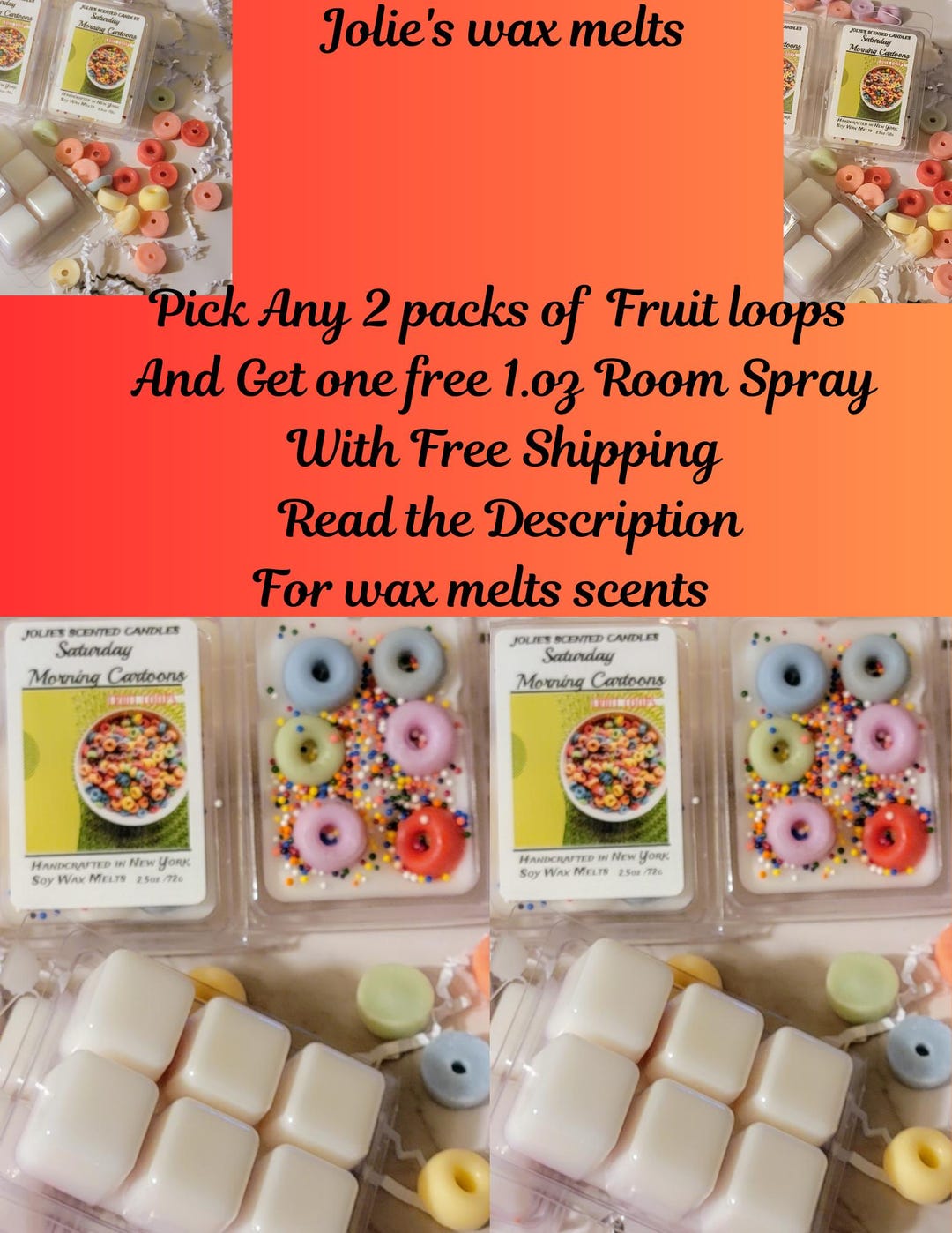 Realistic Fruit Loops Wax Melts | Scented Fruity Cereal Wax Melts for ...