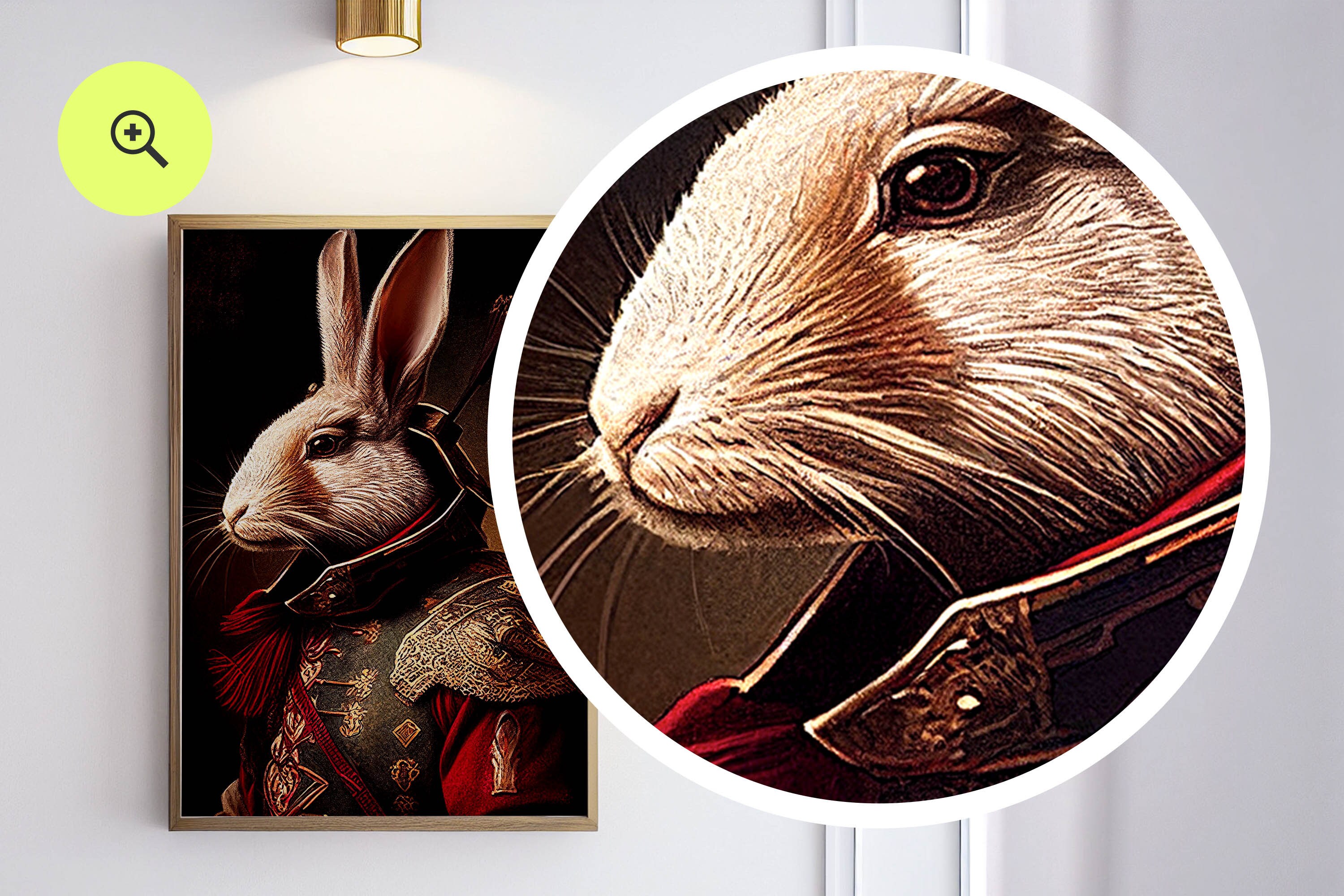 Rabbit Illustration Animal Portrait Noble Victorian Rabbit - Etsy