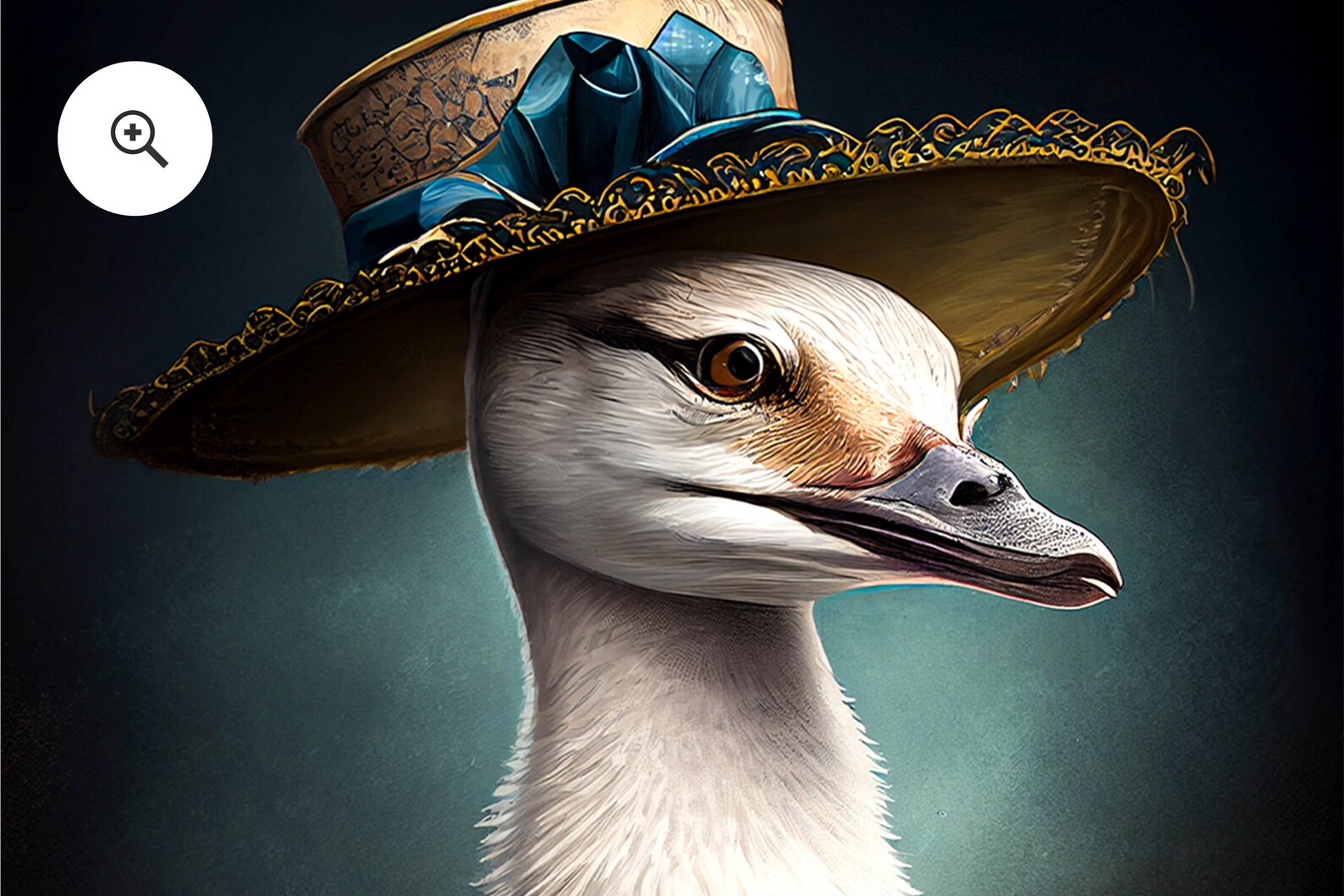 Duck Illustration Animal Portrait, Noble Victorian Duck, Noble Shire ...