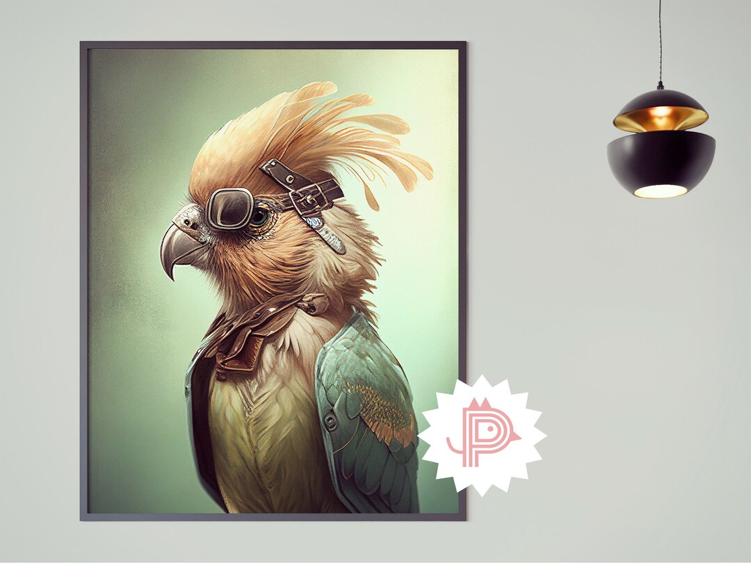 Phantasy Bird Illustration, Cheeky Lorikeet Songbird, Victorian Animal ...