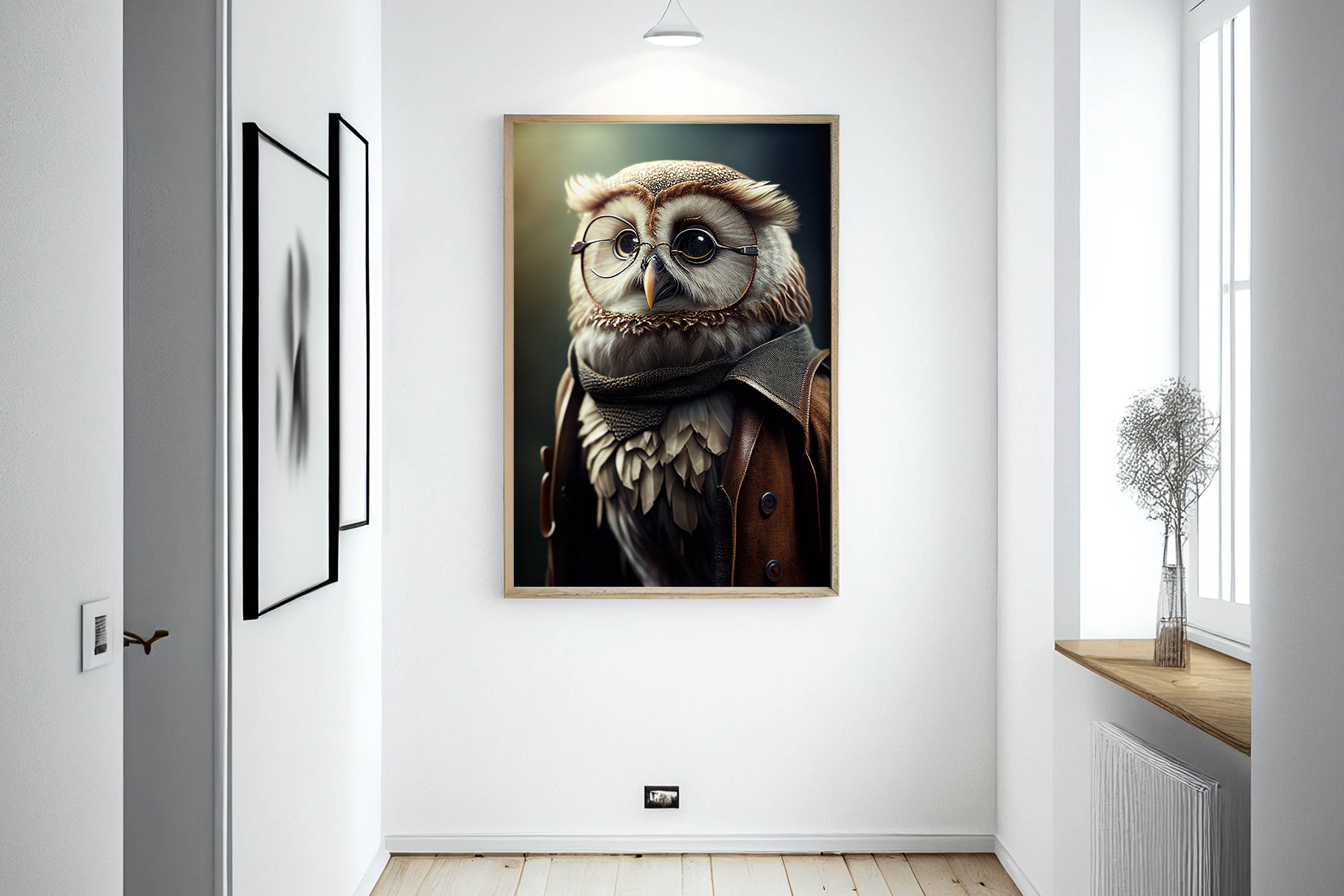 Phantasy Bird Illustration, Wizard Owl, Wisdom Guardian Victorian ...