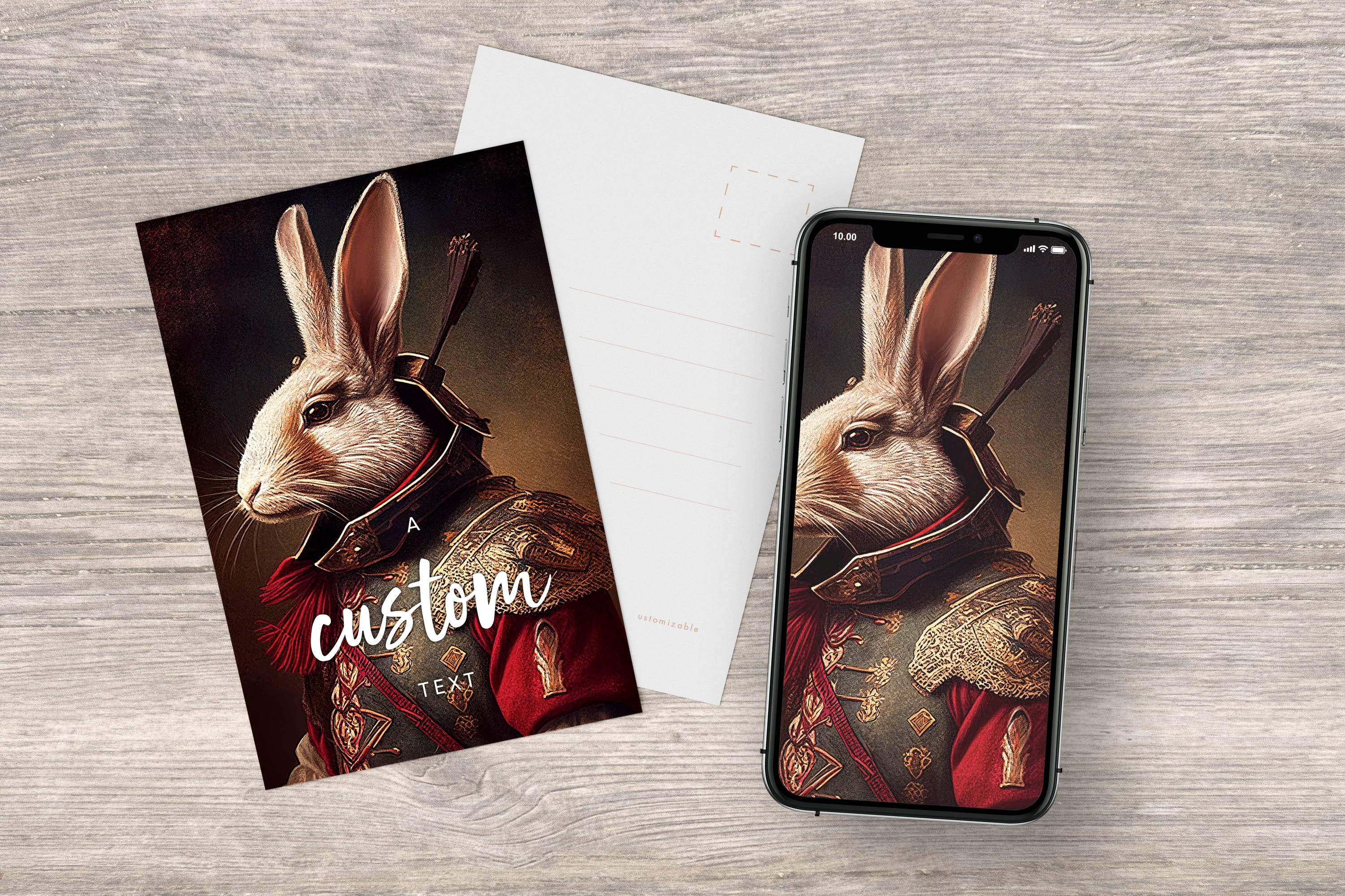 Rabbit Illustration Animal Portrait Noble Victorian Rabbit - Etsy