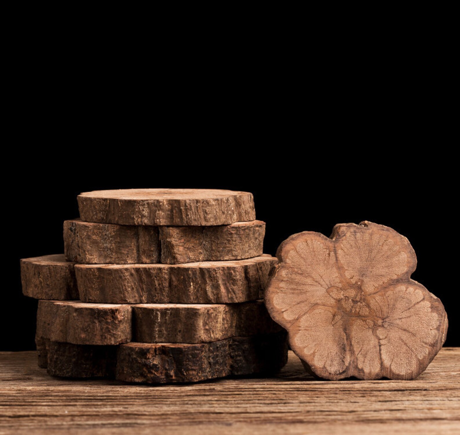 Wood Slices, Wood Slabs, Tree Slices, Coasters, Hand Carved, Woodland ...