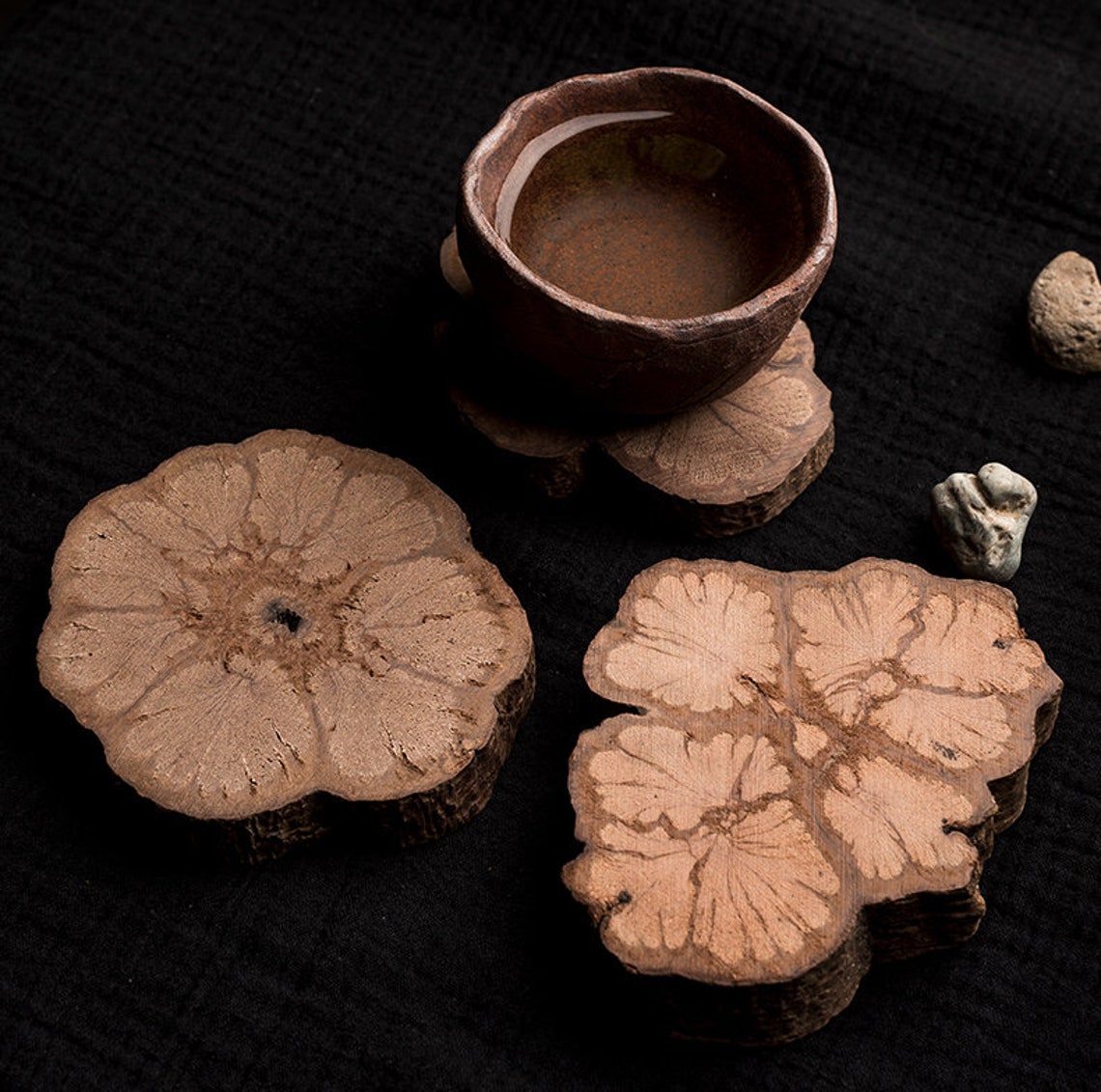 Wood Slices, Wood Slabs, Tree Slices, Coasters, Hand Carved, Woodland ...