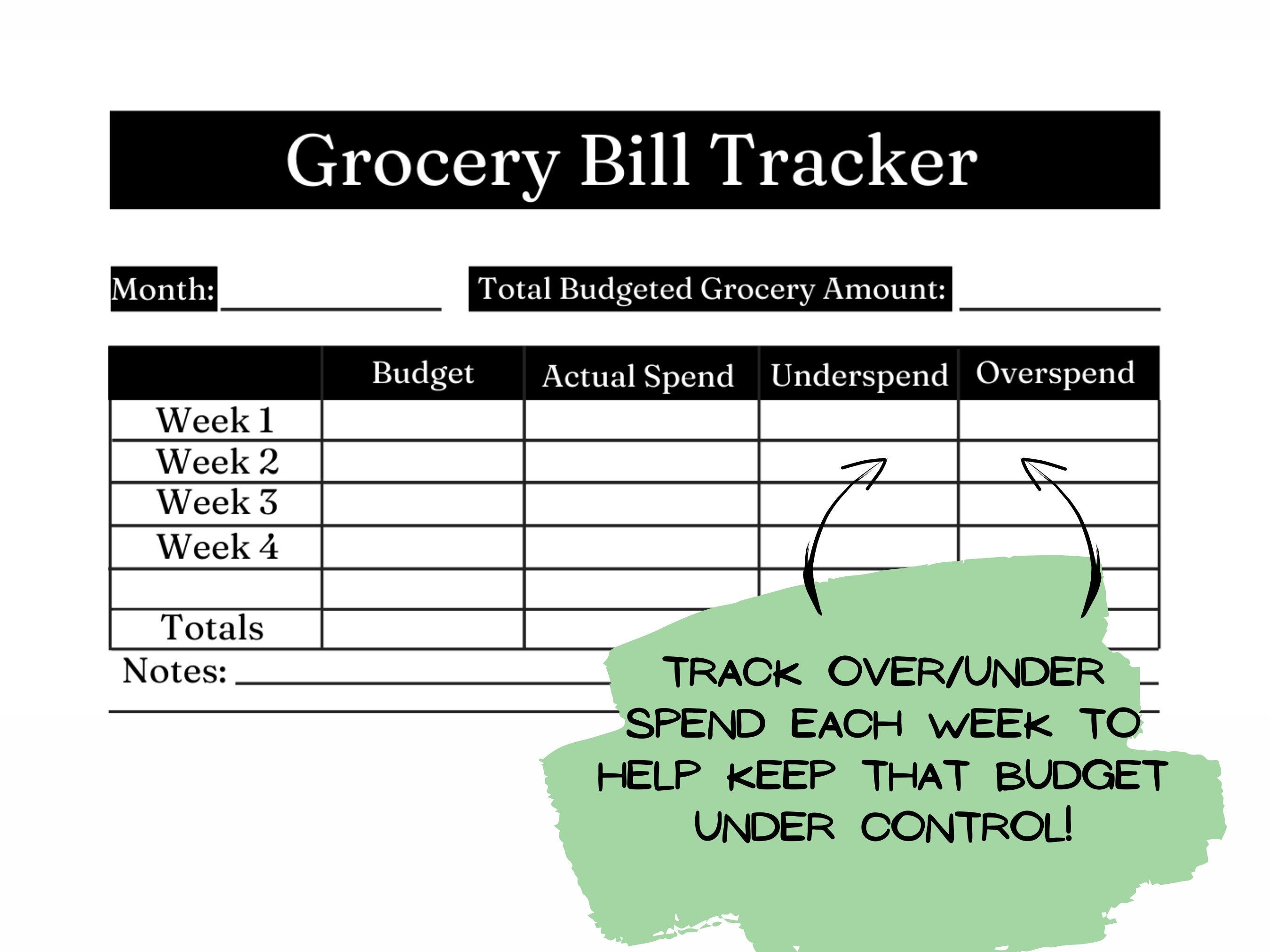 Grocery Expense Tracker Grocery Printable Log Grocery Bill Tracker ... Grocery Expense Tracker Grocery Printable Log Grocery Bill Tracker ...