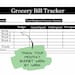 Grocery Expense Tracker Grocery Printable Log Grocery Bill Tracker ...