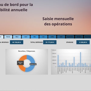 Monthly and Annual Excel Budget in French Fully Automated, File to ...