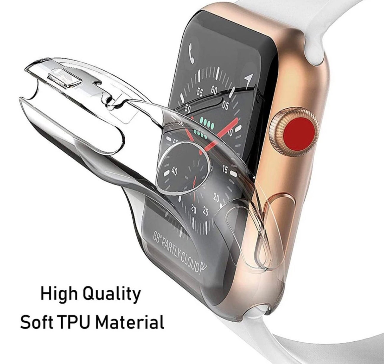 Screen Protector for Apple Watch TPU Bumper Case Cover 38mm 40mm 41mm ...