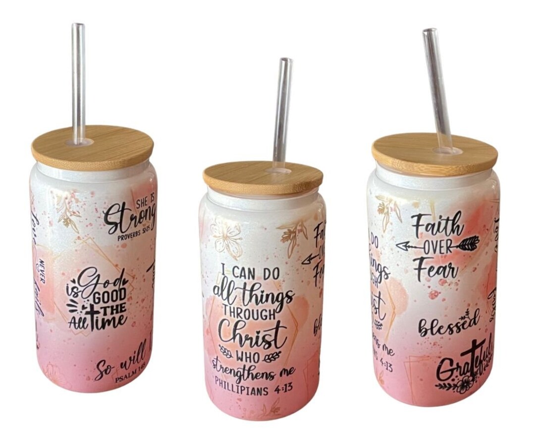 Do All Things Pint Glass Jar Gift for Teens, Christians, Encouragement ...