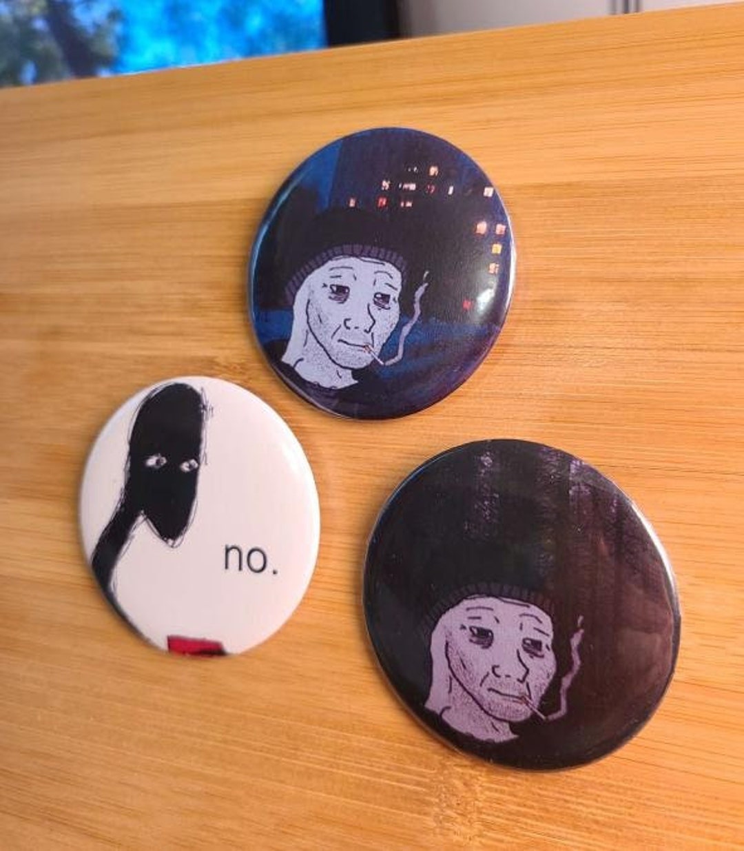 2.25 Inch Doomer Wojak Button / Doomer Button / i Am Literally Your ...