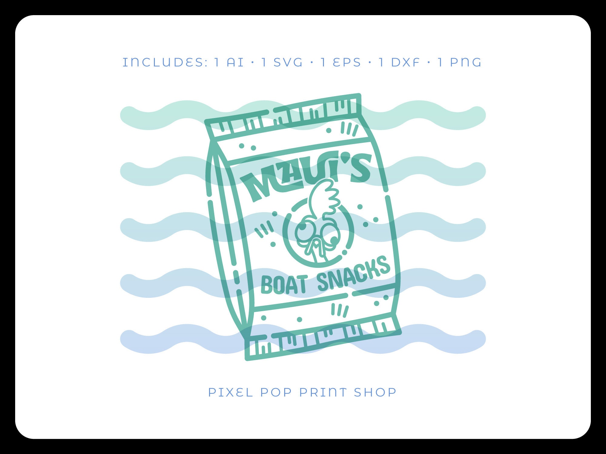Maui's Boat Snacks Moana SVG Cut File Digital Download - Etsy