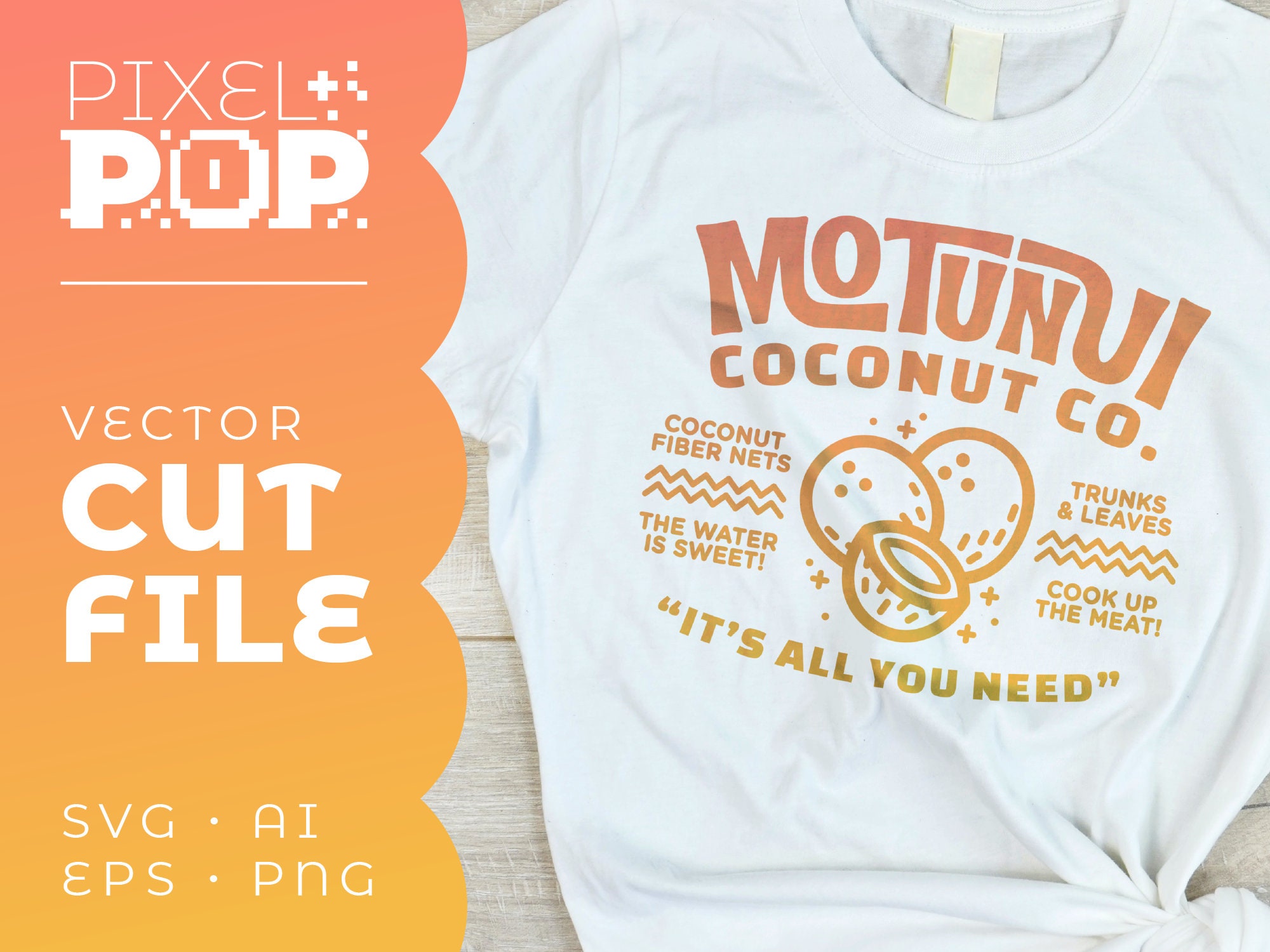 Motunui Coconut Co Moana SVG Cut File Digital Download - Etsy