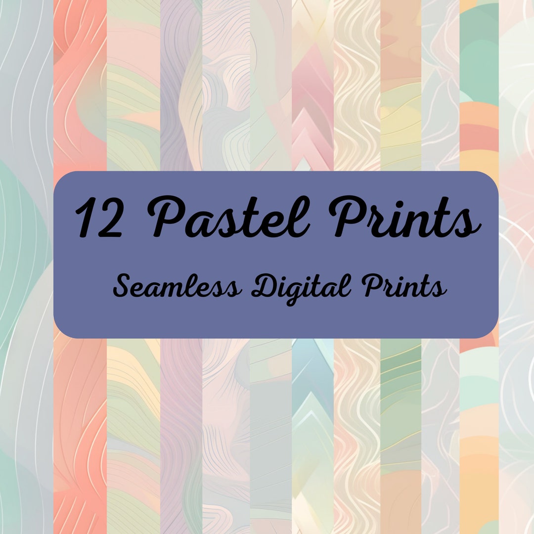 Pastel Digital Paper | Pastel Background | 12 Designs - 12x12in ...