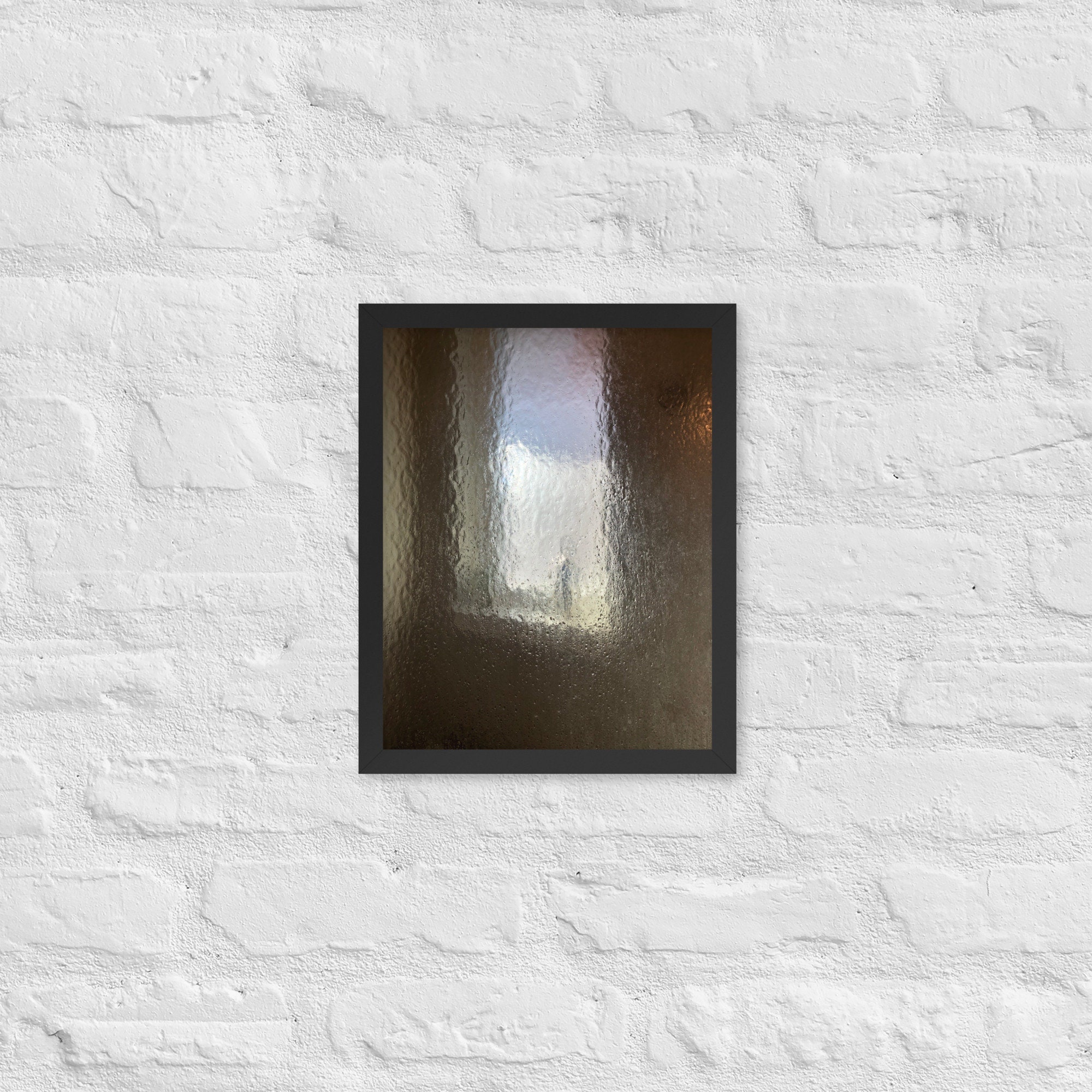 Frosted Glass Window View Framed Photo Paper Poster - Etsy