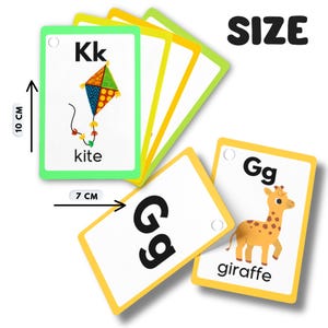 Alphabet Flash Cards Educational Uppercase Lowercase ABC Learning ...